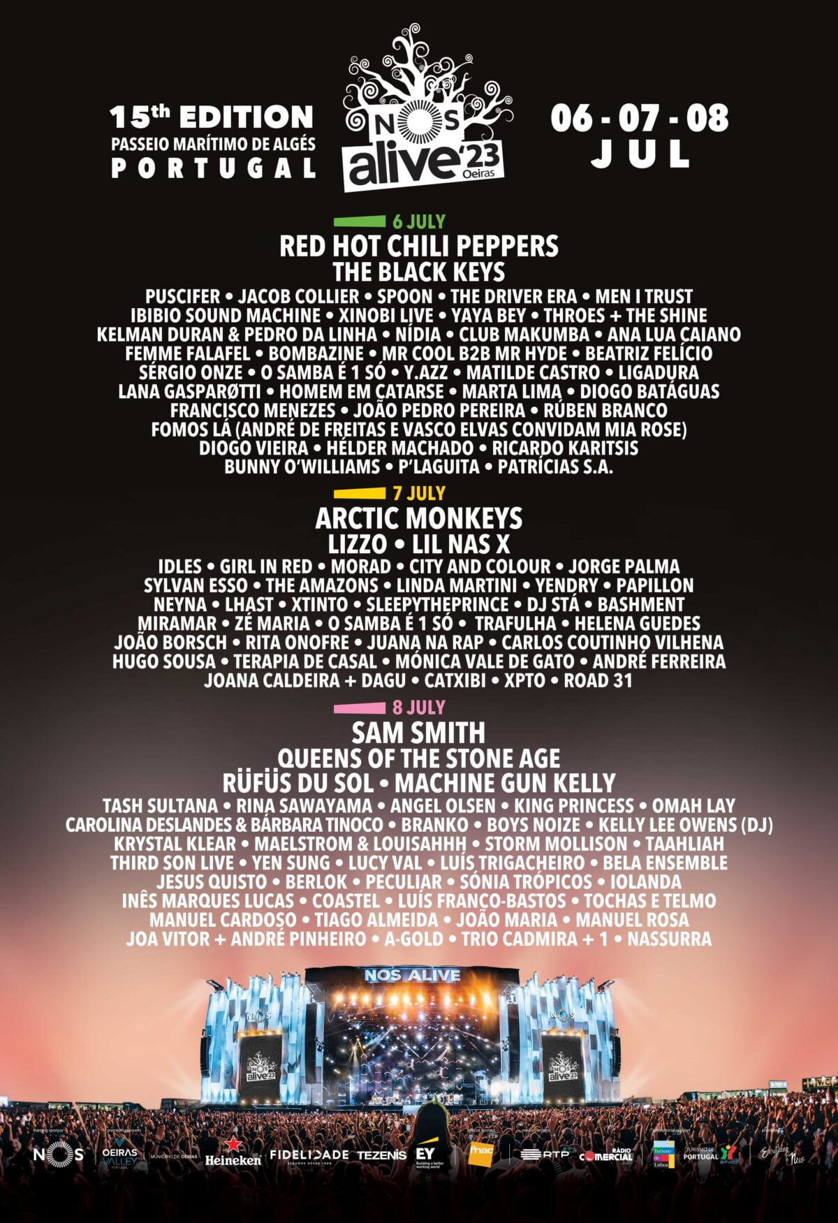 NOS Alive | Edições anteriores do Festival de Música