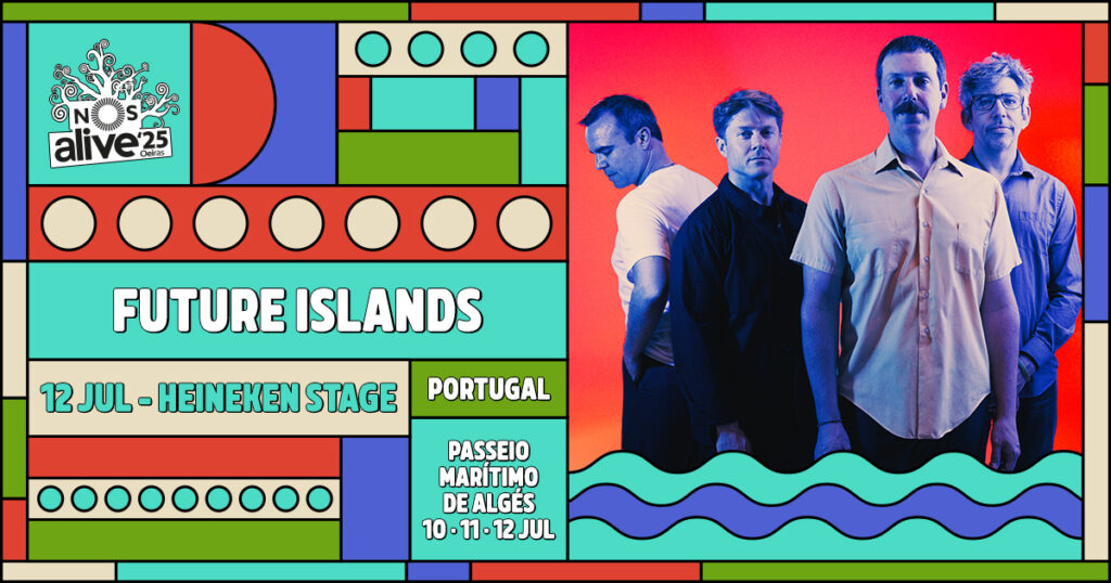 Future Islands performs on the Heineken Stage at NOS Alive'25